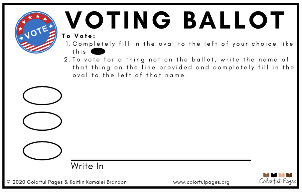 K-3 Voting & Elections Lesson Plan – Colorful Pages